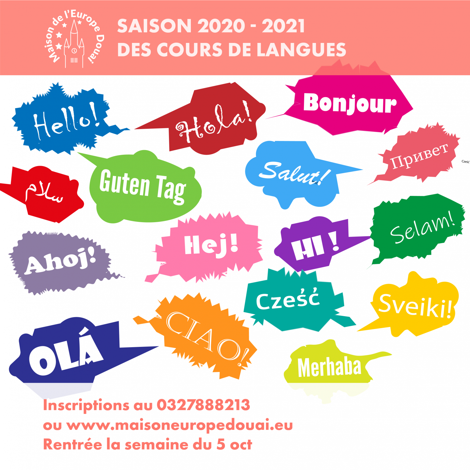 Cours de langues: anglais, espagnol, alleman, italien, polonais,